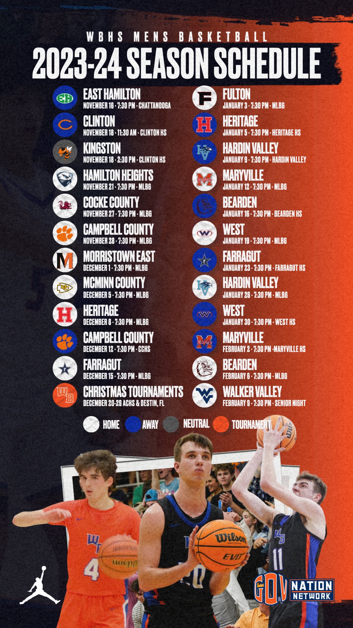 2023-24 Basketball Schedule – William Blount Athletics